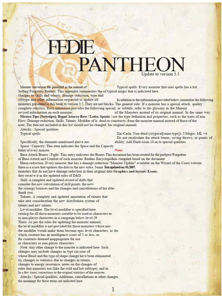 Update 3.5 - Rings and Pantheon | PDF | Role Playing Games | Dungeons ...