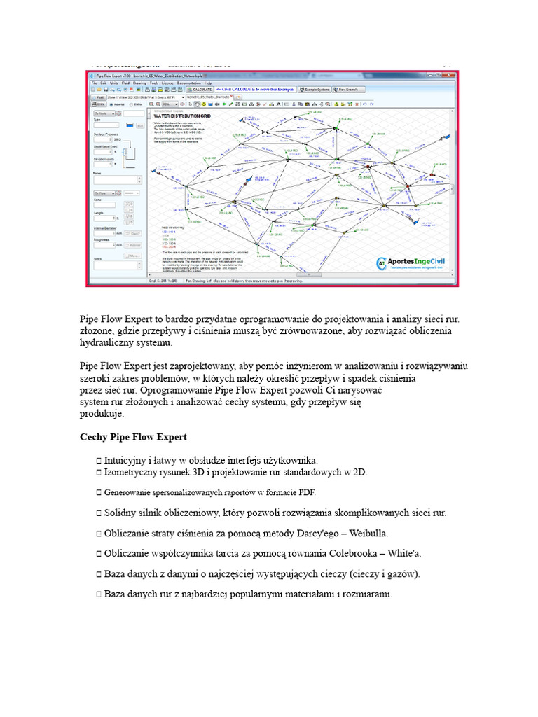 Pipe Flow Expert To Oprogramowanie | PDF