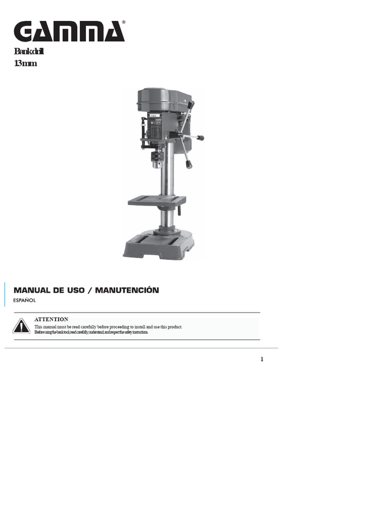 Bank Drill Installation and Safety Manual | PDF | Drill | Drilling