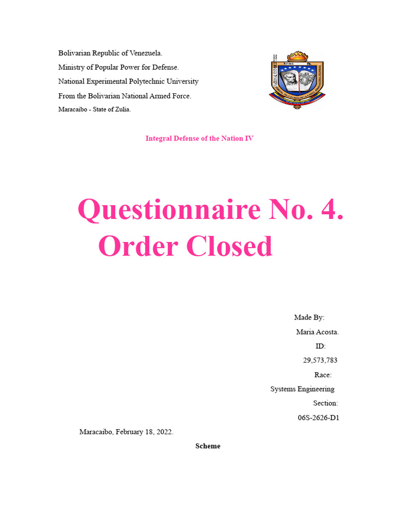 Fourth Cut Closed Order (Maria Acosta) | PDF | Military