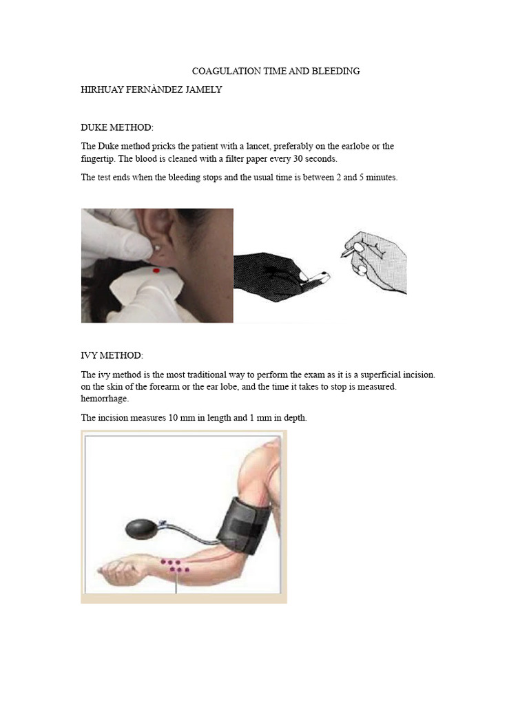 Coagulation and Bleeding Time. | PDF