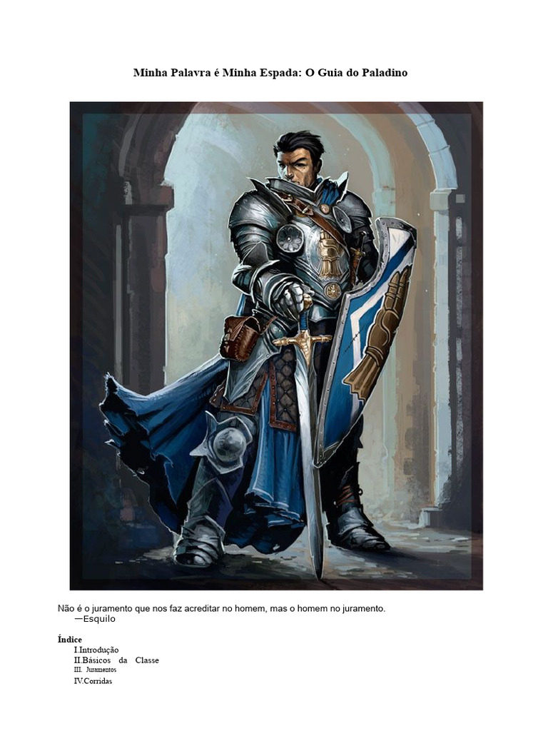 Guia Completo do Paladino em D&D 5e | PDF | Dungeons & Dragons (jogo)