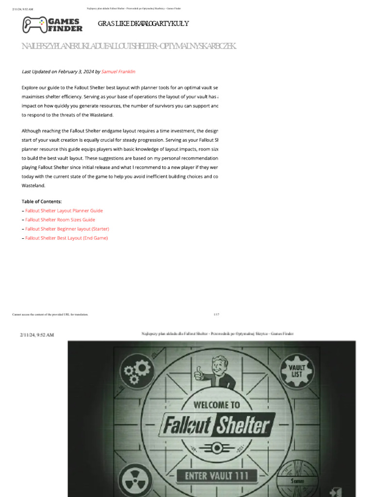 Fallout Shelter Najlepszy Planer Układu - Optymalny Przewodnik Po ...