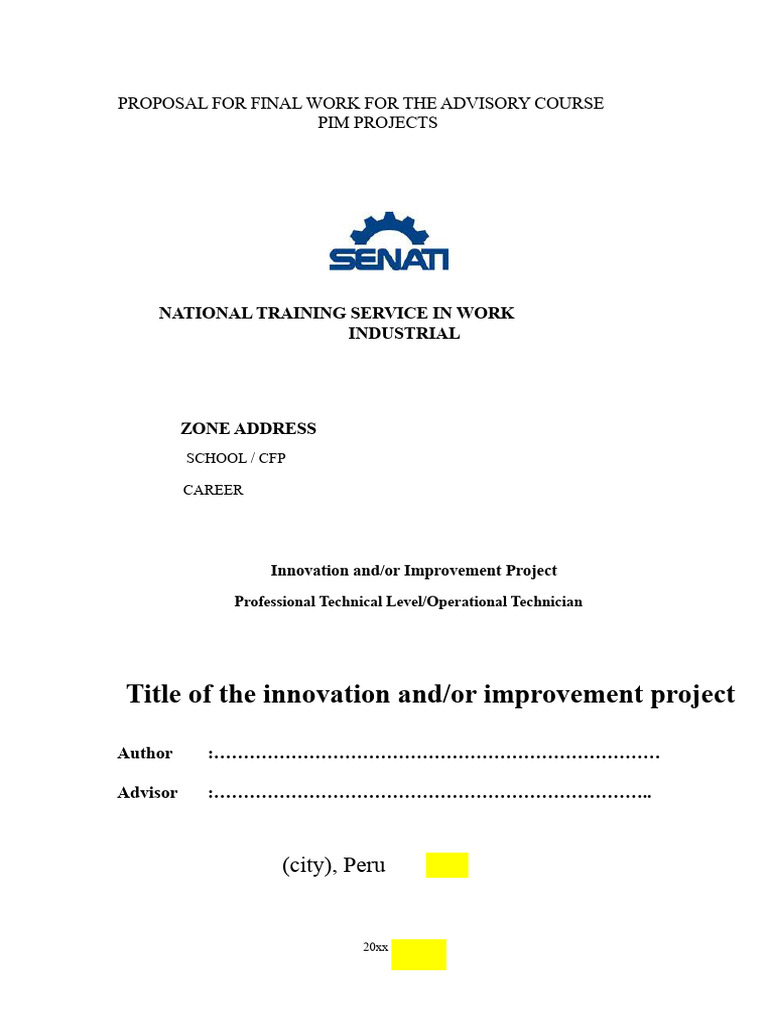 Innovation Project Proposal Template | PDF | Innovation | Evaluation