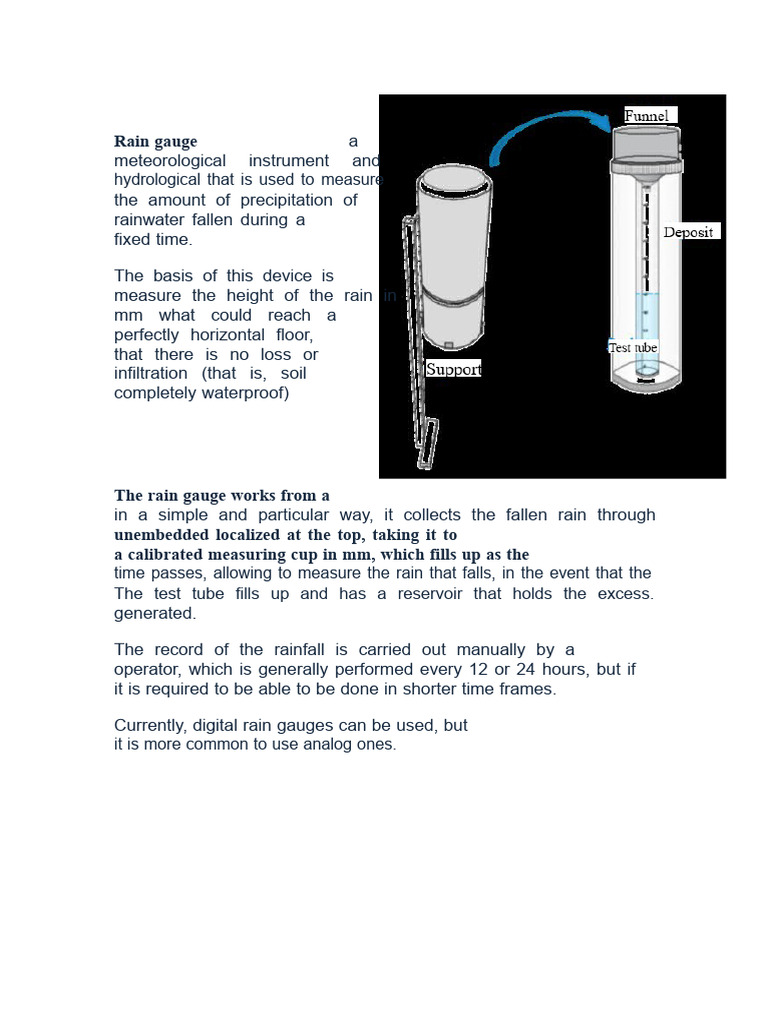 Difference Between A Pluviograph and A Rain Gauge | PDF
