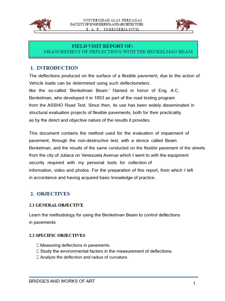 Report Benkelman Beam | PDF | Beam (Structure) | Road Surface