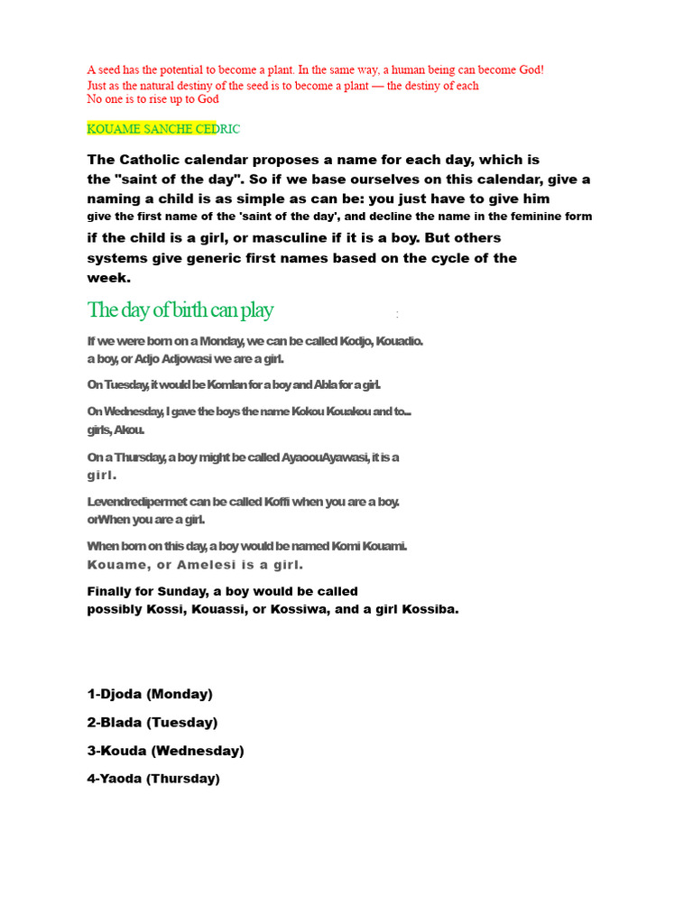 Names - First Names Kamit-1 | PDF | Theology | Religious Belief And ...