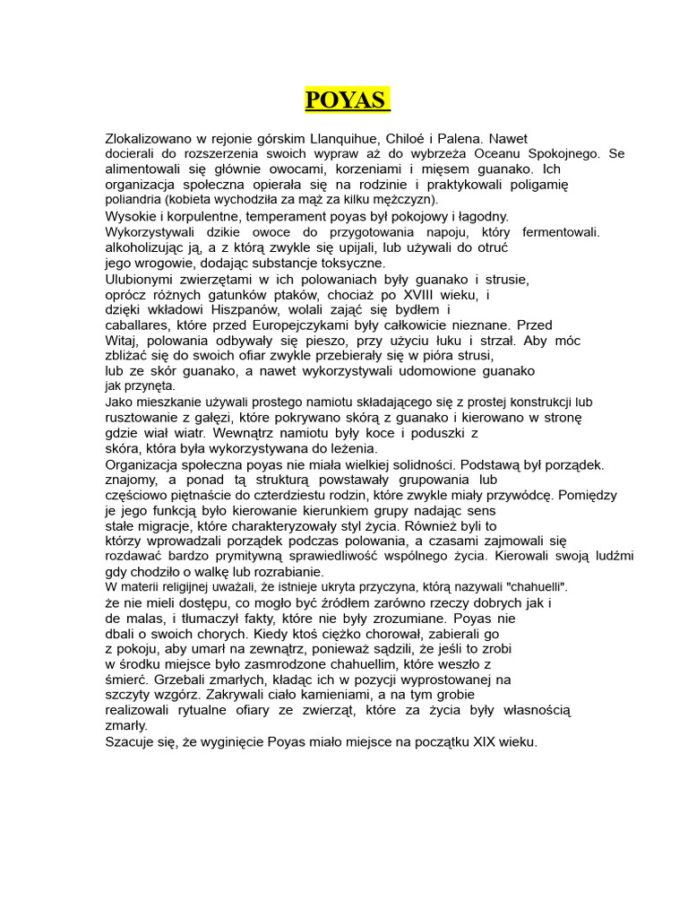 POYAS | PDF