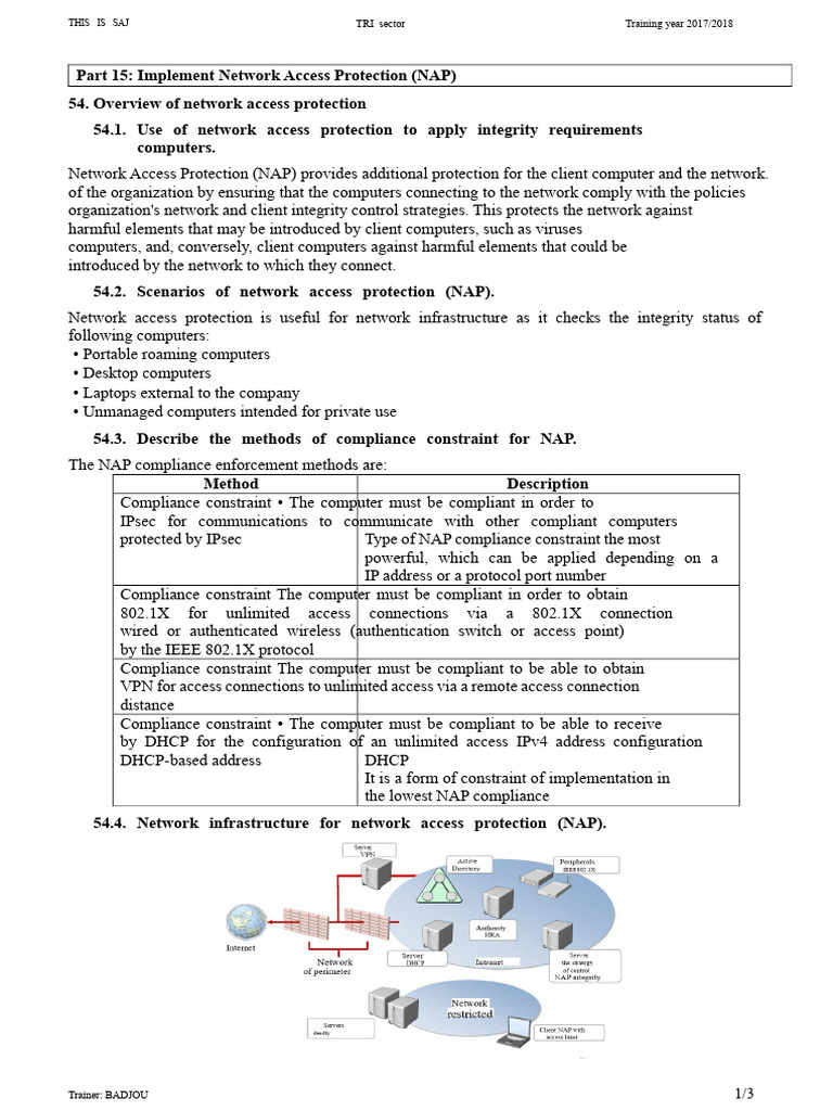 Implement Network Access Protection (NAP) P1 | PDF | Computer Network ...