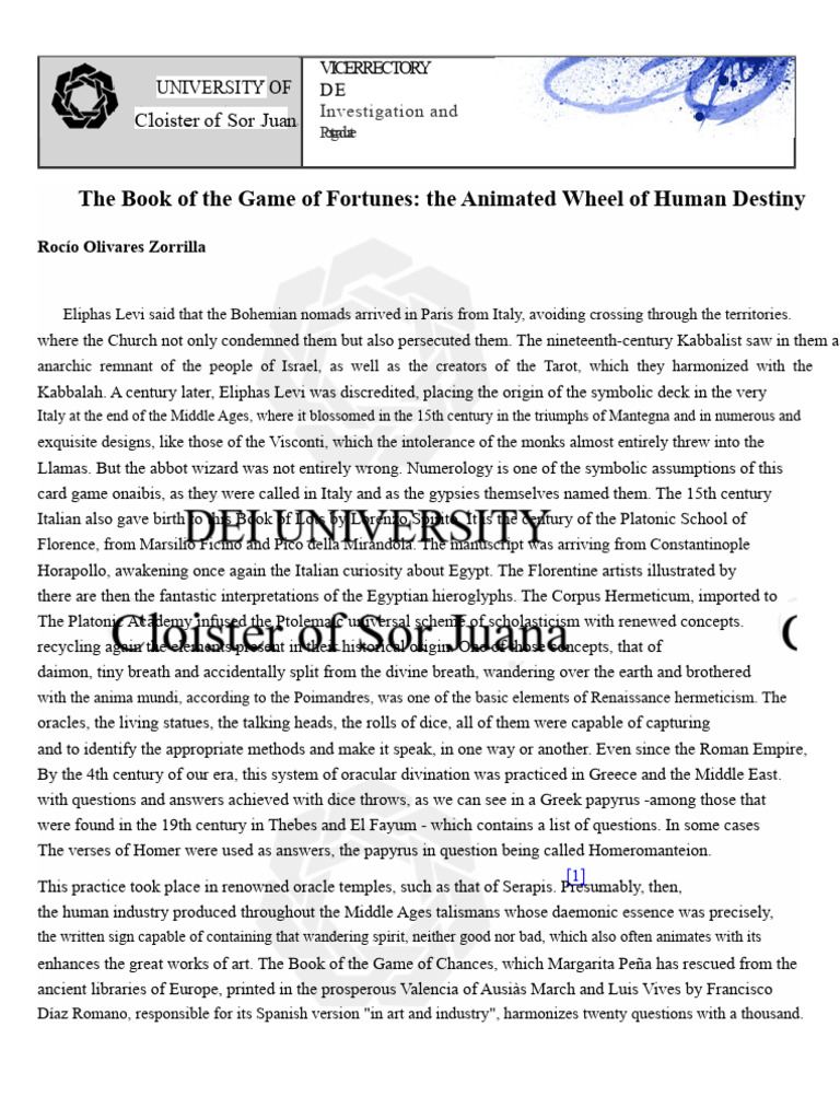 The Book of Fortunes The Animated Wheel of Human Destiny | PDF ...