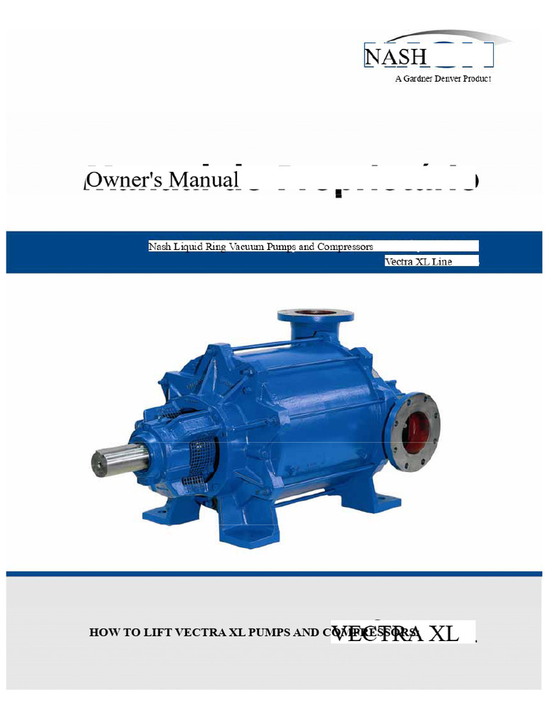 Vacuum Pump - XL-rev4 - Manual | PDF | Pump | Bearing (Mechanical)