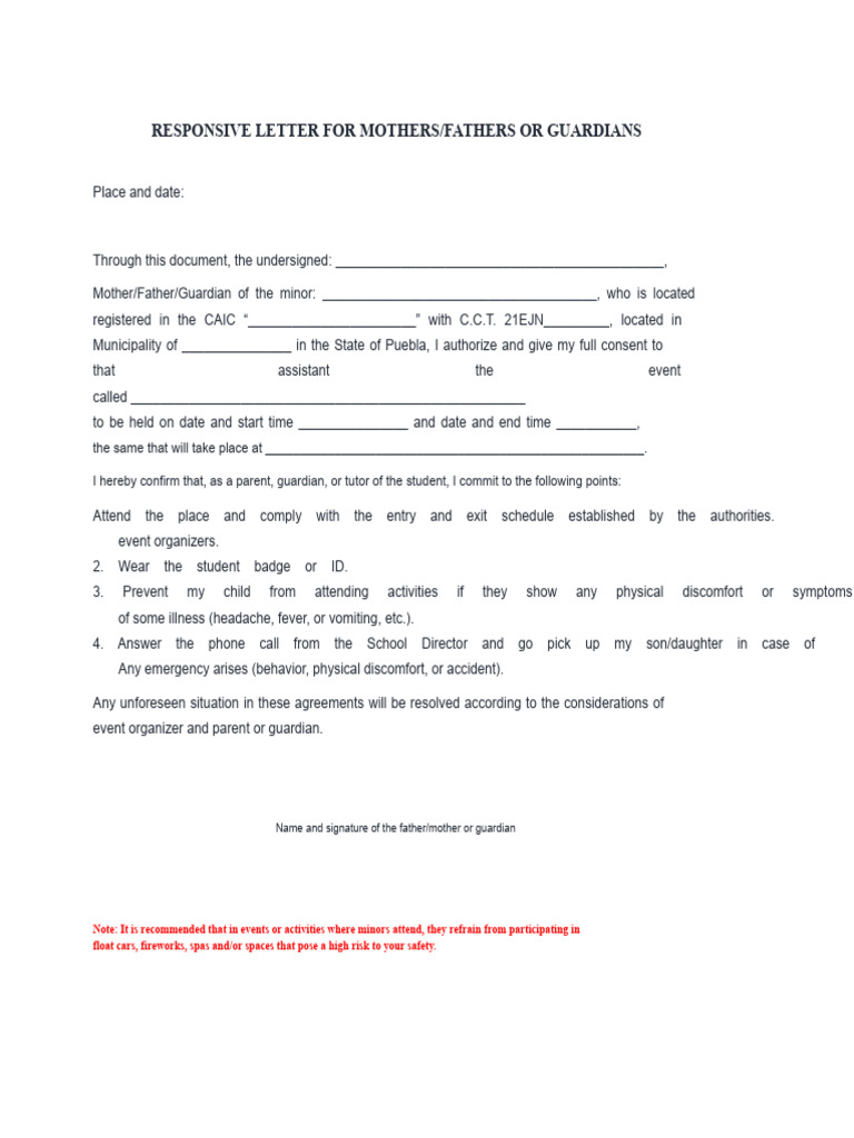 Letter of Responsibility Format | PDF