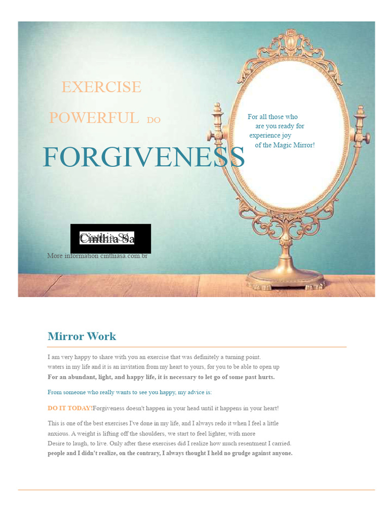 Self Forgiveness | PDF | Forgiveness | Mind