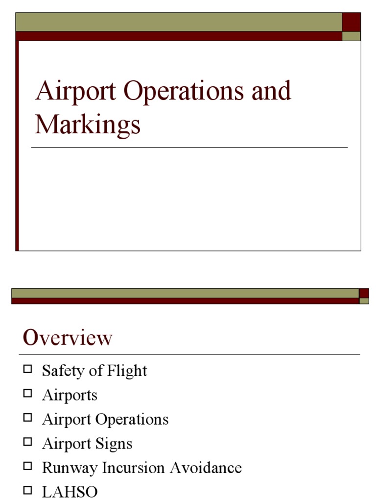 LAHSO Operations and Airport Markings | PDF | Airport | Aviation Safety
