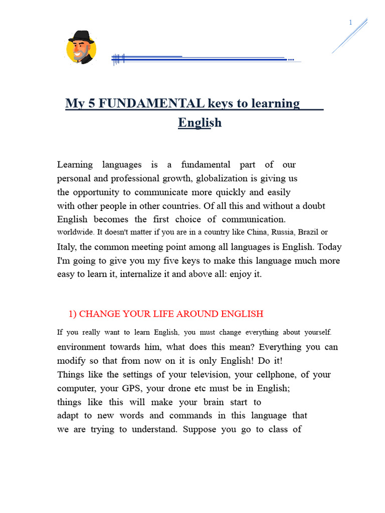 5 Keys to Effortless English Learning | PDF | English Language | Vocabulary