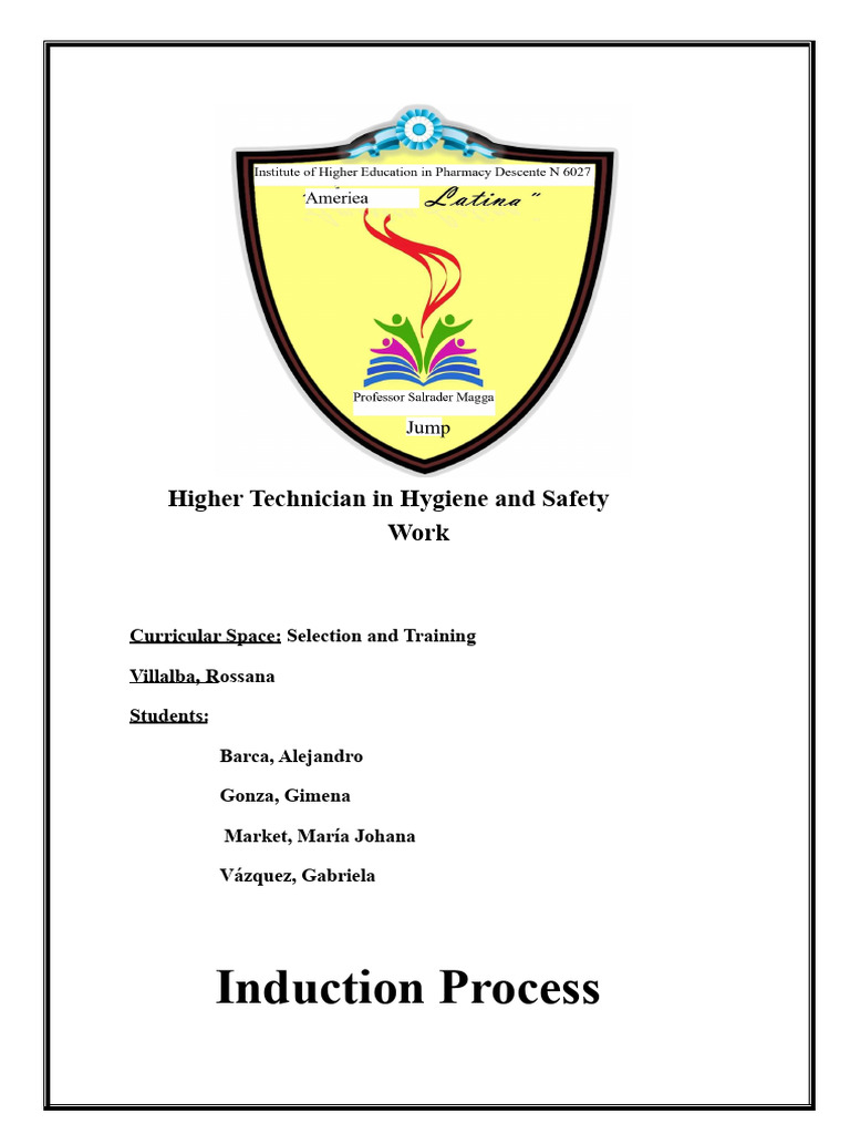 Induction Program Example of A Packaged Food Company (Management and ...