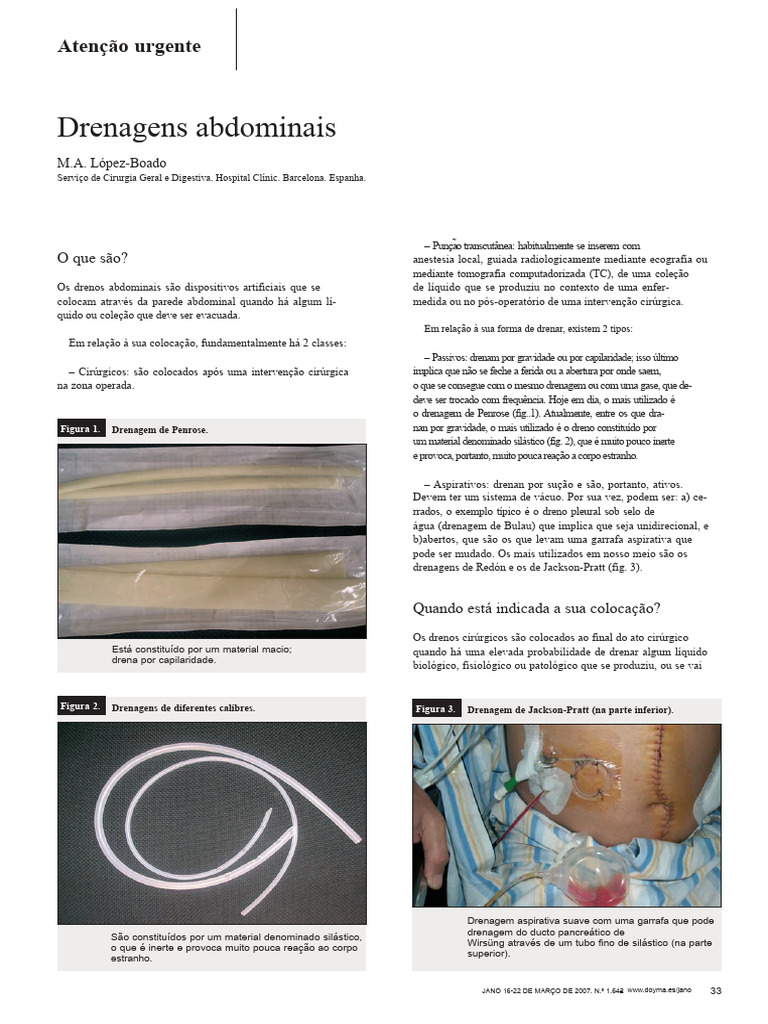Drenos Abdominais | PDF | Especialidades médicas