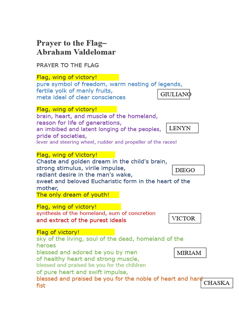 Prayer To The Flag - MODIFIED | PDF