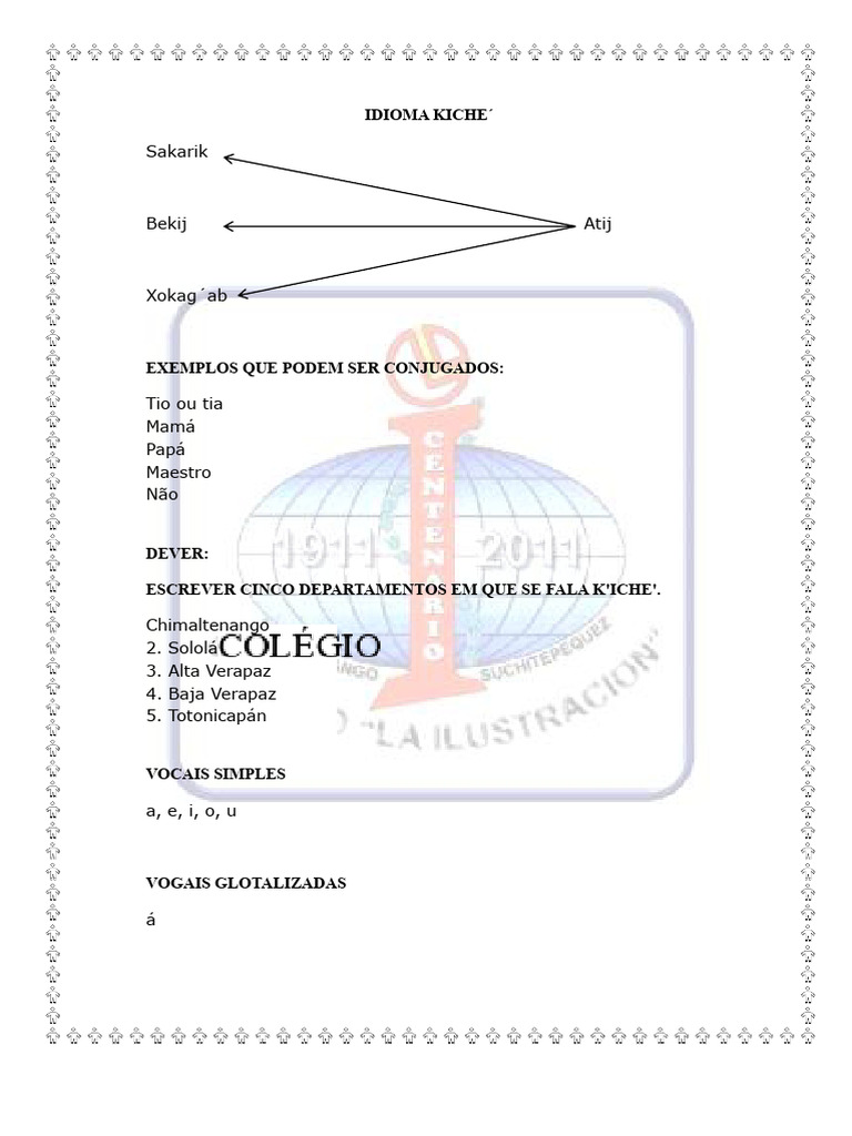 Idioma K'iche' | PDF | Linguagem natural | Espanhol (idioma)
