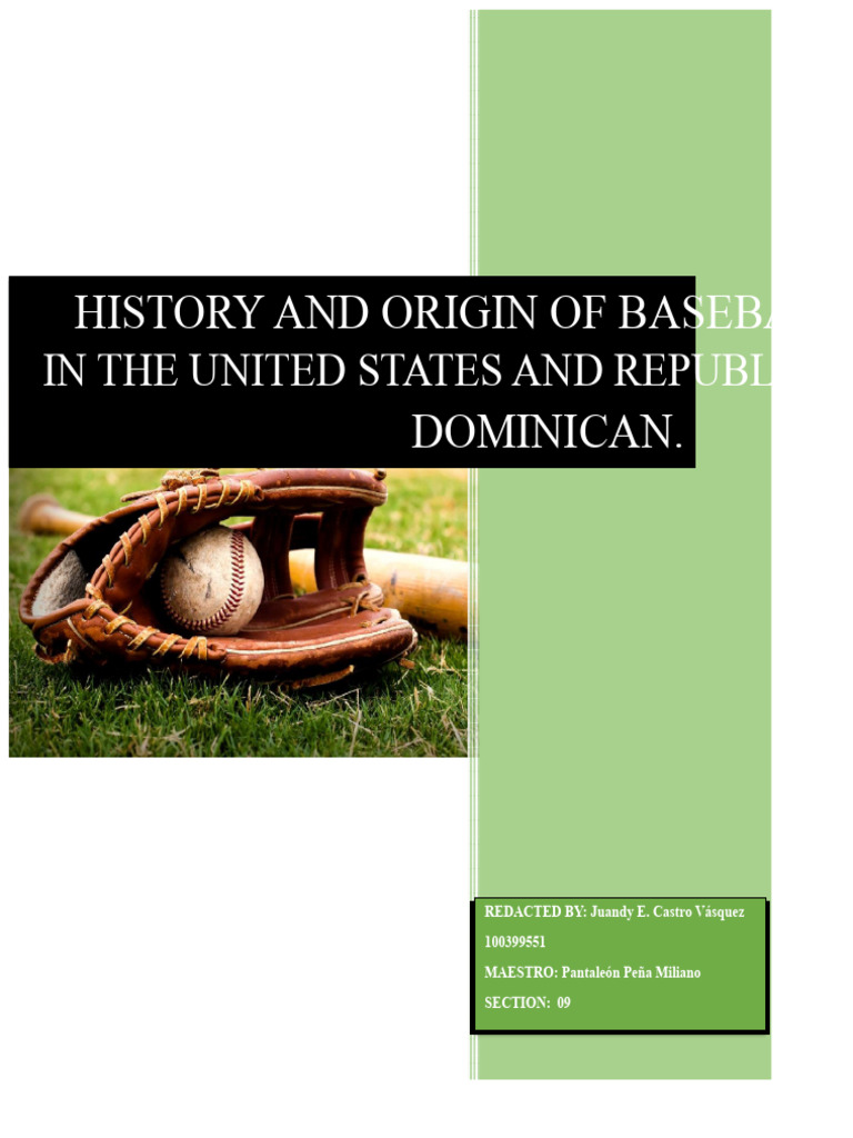 Baseball's History in the Dominican Republic | PDF | Dominican Republic ...