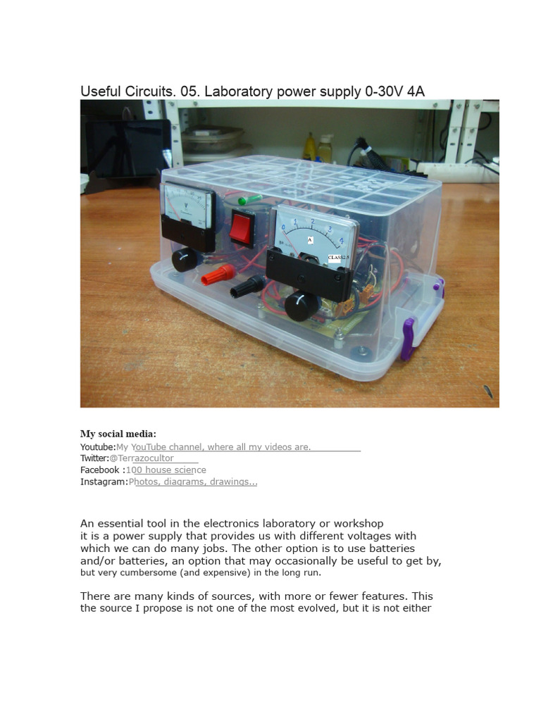 Power Supply Design 30 V | PDF | Power Supply | Resistor