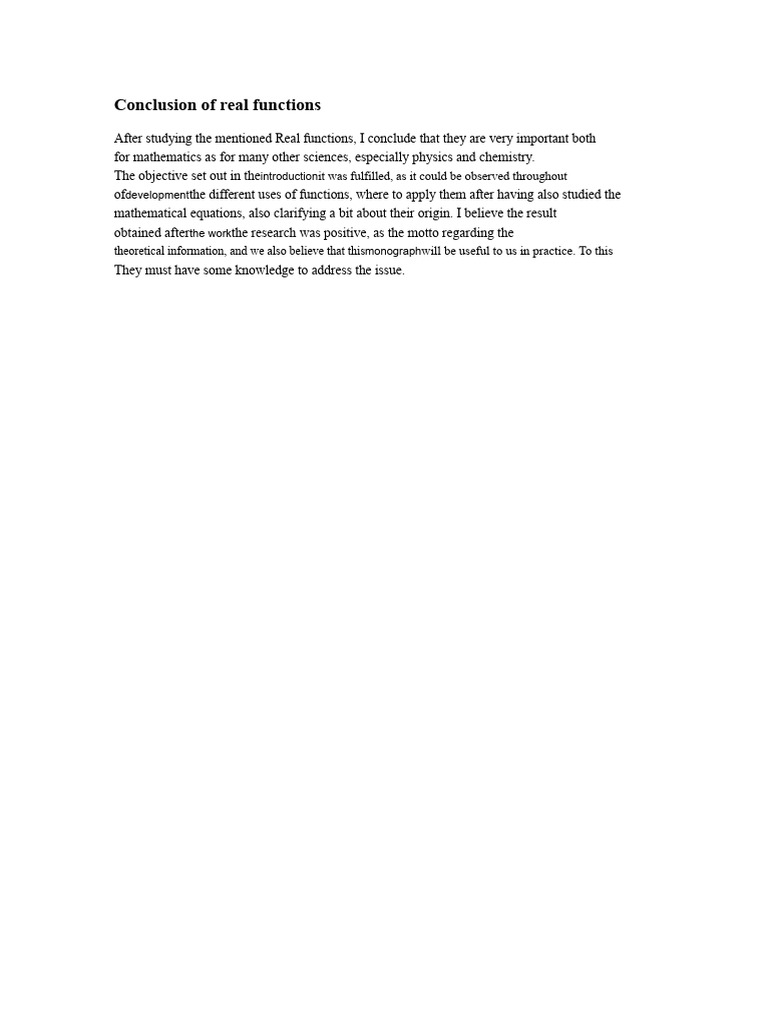 Importance of Real Functions in Science | PDF
