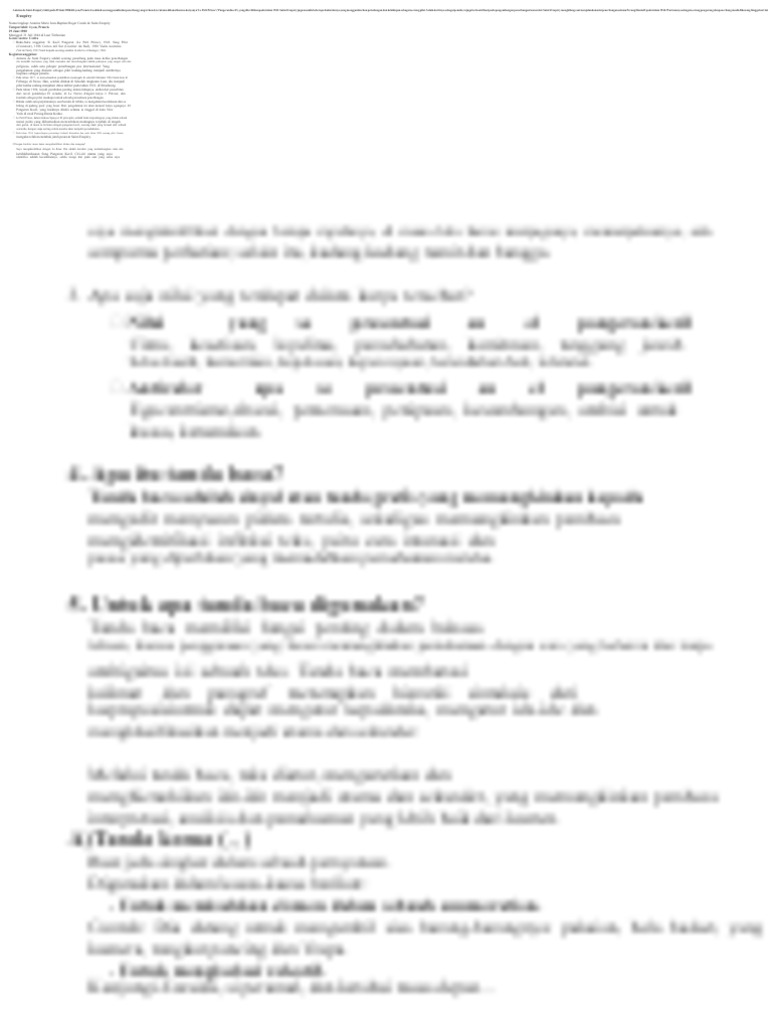 Pangeran Kecil Dan Tanda Baca | PDF