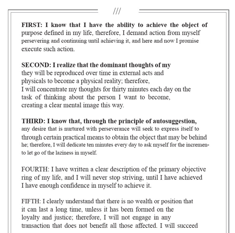 Formula of Self-Confidence | PDF