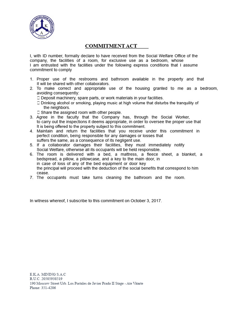 Camp Commitment Act | PDF