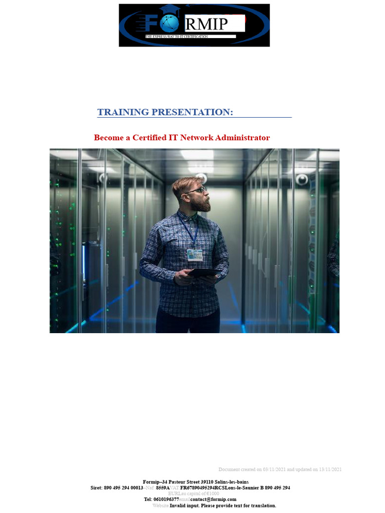 Network Administrator Program and Details | PDF | Computer Network | I Pv6