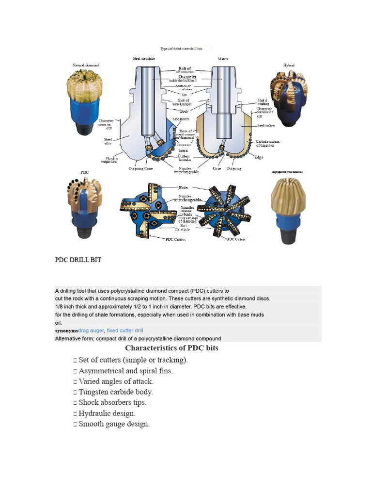 PDC Drill Bit | PDF | Drill | Diamond