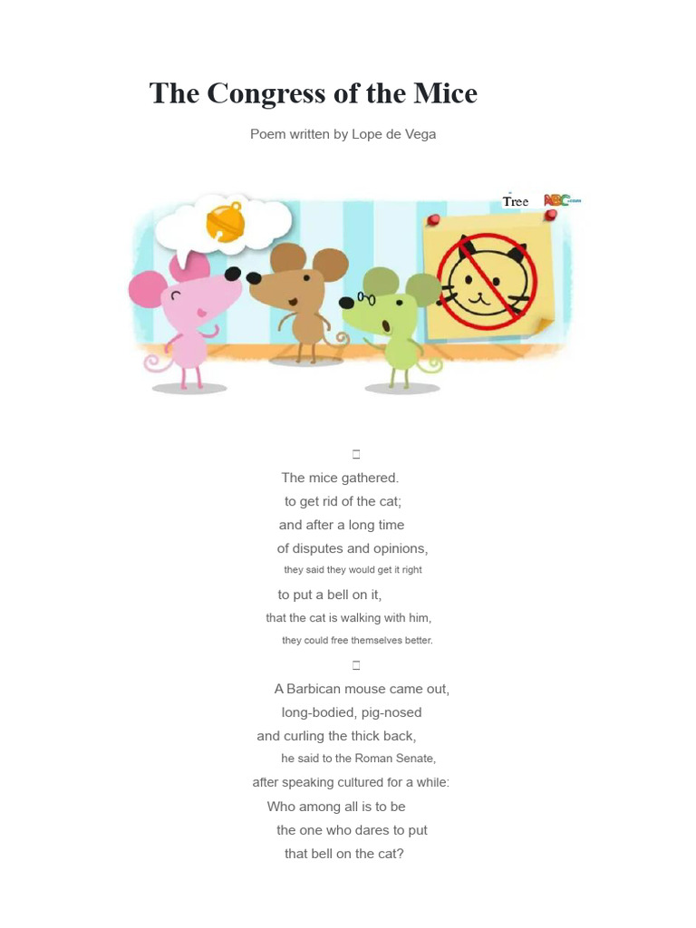 SHORT POEMS The Congress of The Mice | PDF