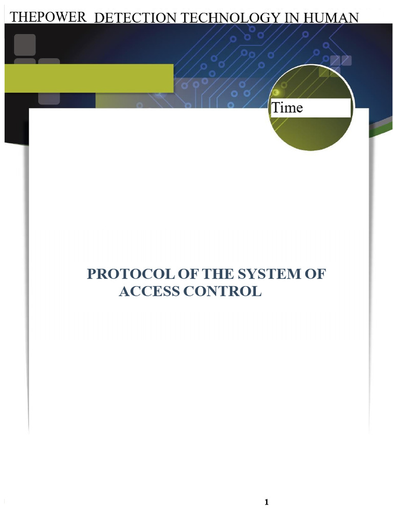 Access Control System Protocol | PDF | Identity Document | Access Control