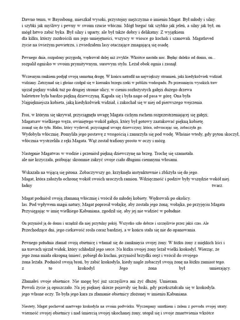 Legenda Rzeki Magat | PDF