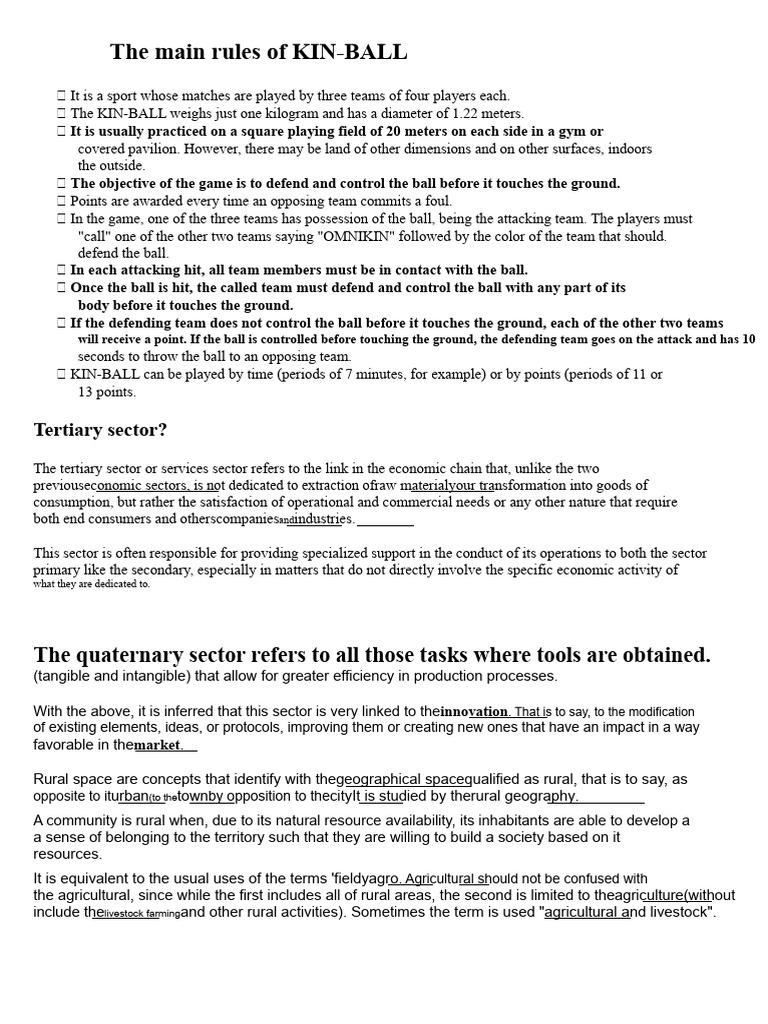 Rules of KIN-BALL | PDF | Goods | Economies