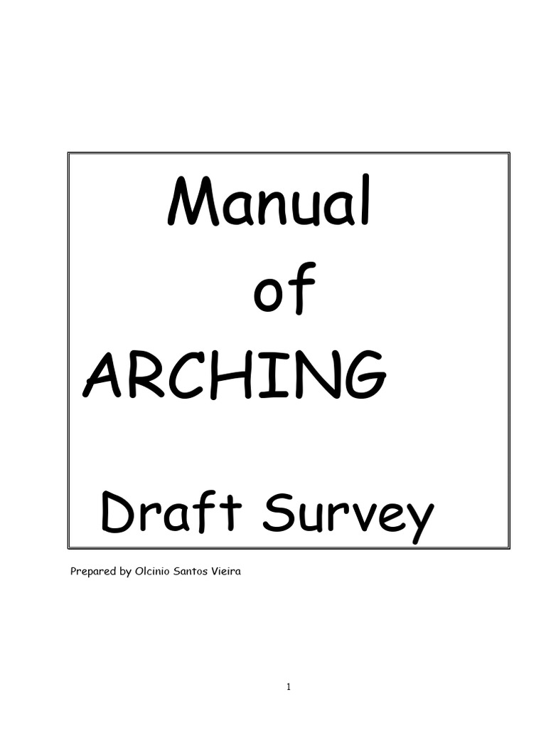 Draft Survey Manual for Marine Inspectors | PDF | Ships | Shipping