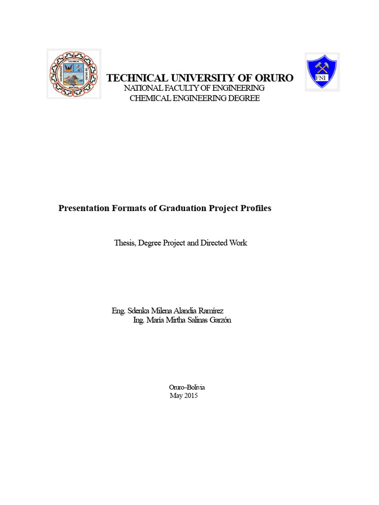 Graduation Project Profile Formats Guide | PDF | Bibliography | Methodology