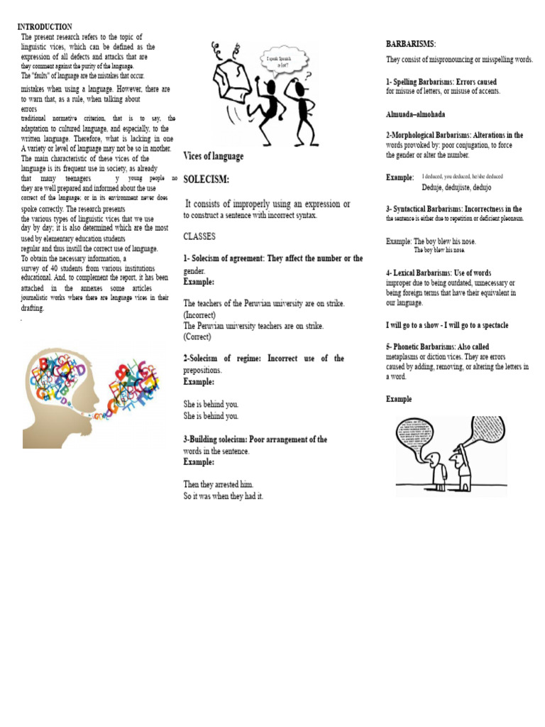 Barbarism and Solecism Triptych 2 PDF | PDF | Linguistics | Grammar