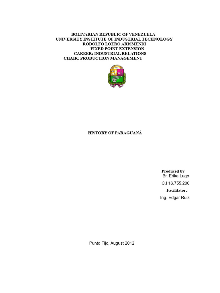 History of Paraguaná Peninsula | PDF