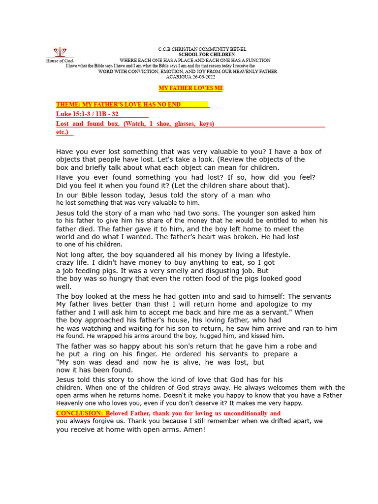 My Father Loves Me | PDF