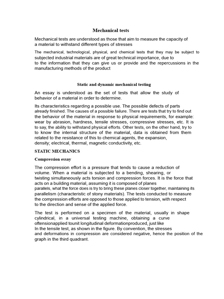 Mechanical Testing of Industrial Materials | PDF | Hardness | Bending