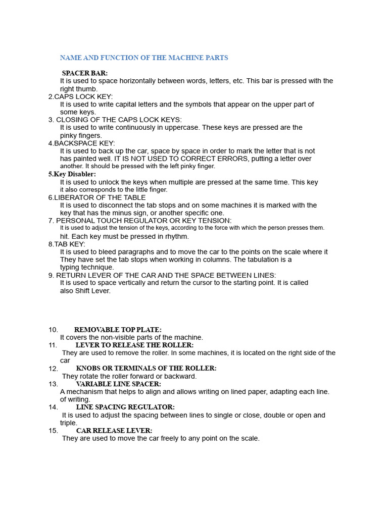 Machine Parts and Functions Explained | PDF | Central Processing Unit ...