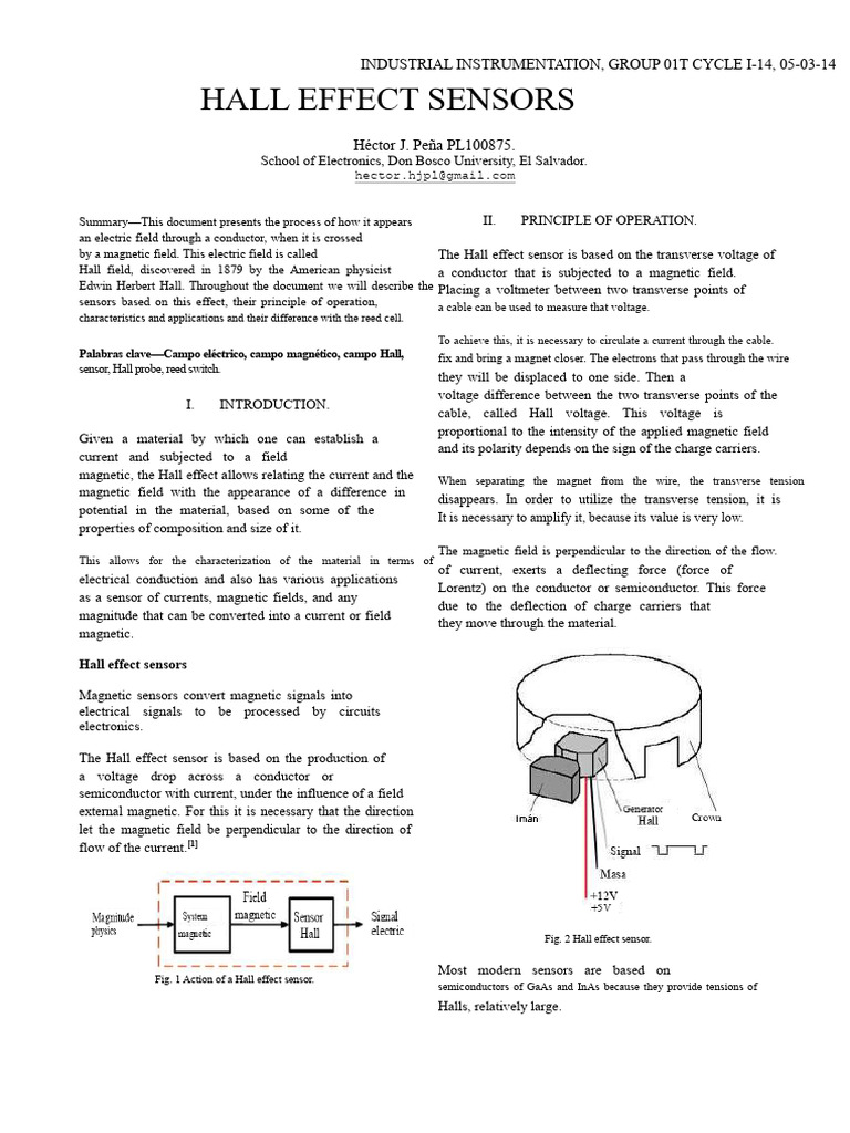 Hall Effect Sensors - INI | PDF | Sensor | Electric Current