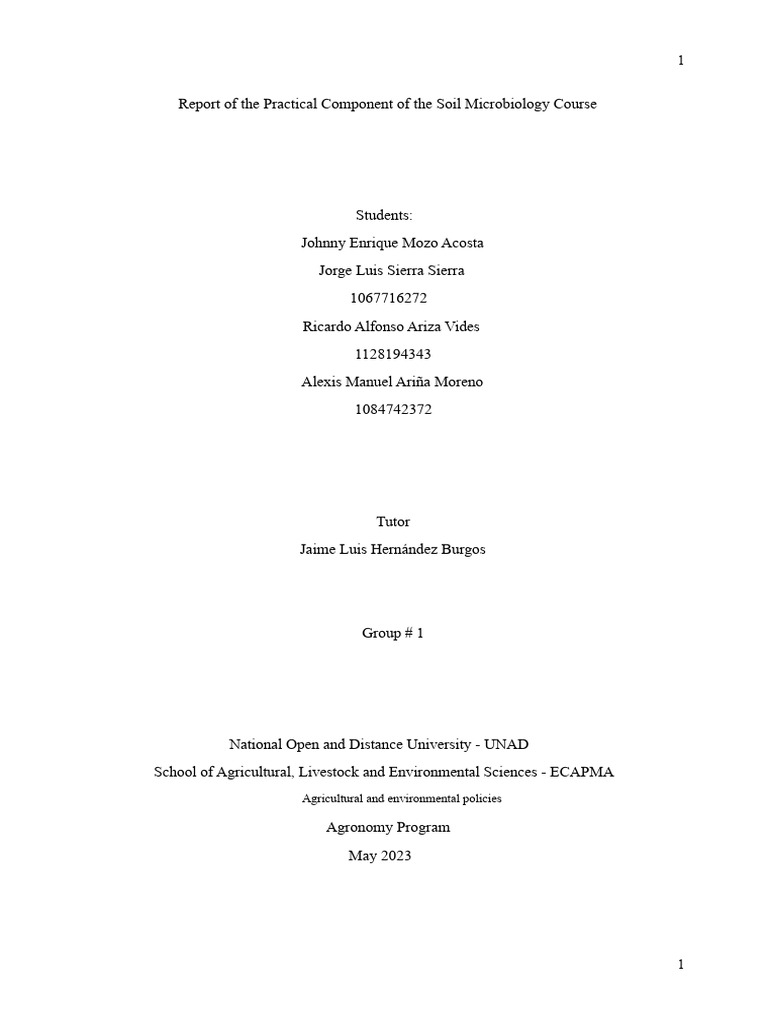Microbiology Laboratory Report | PDF | Staining | Colony Forming Unit