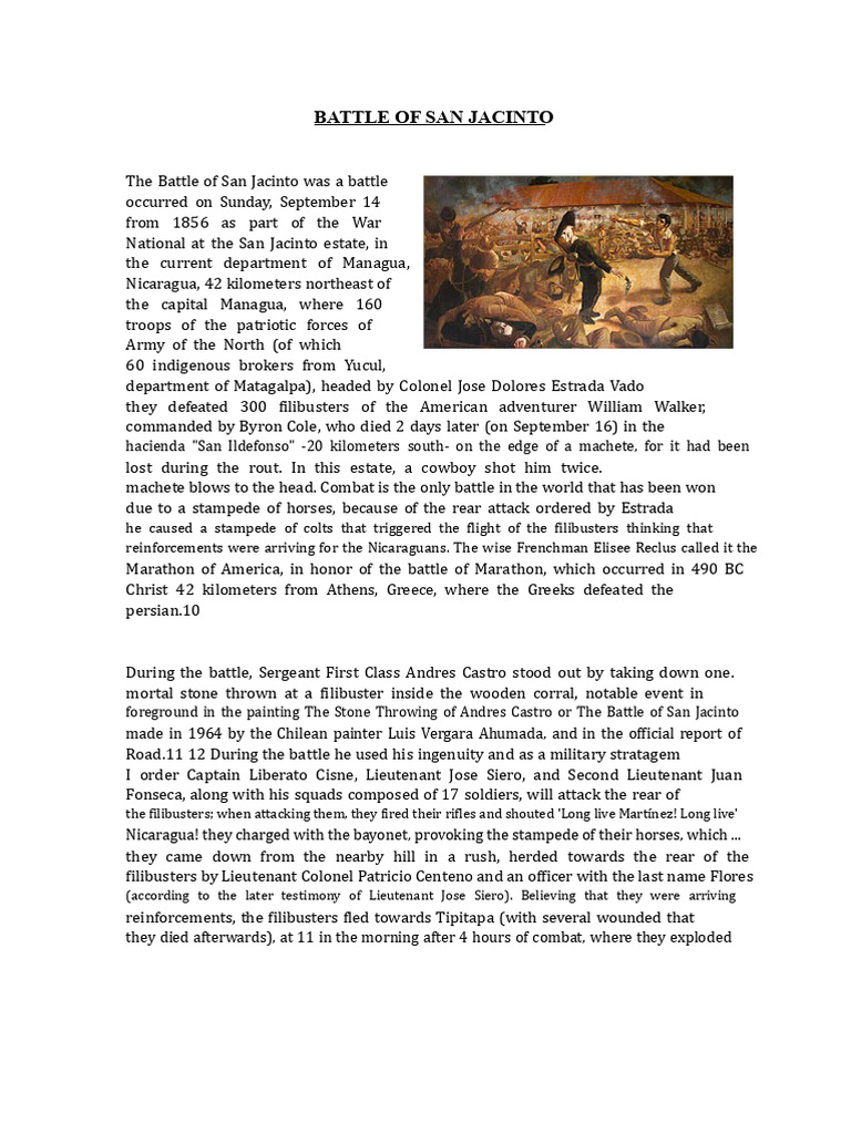 Battle of San Jacinto Overview | PDF | Battles | Conflicts
