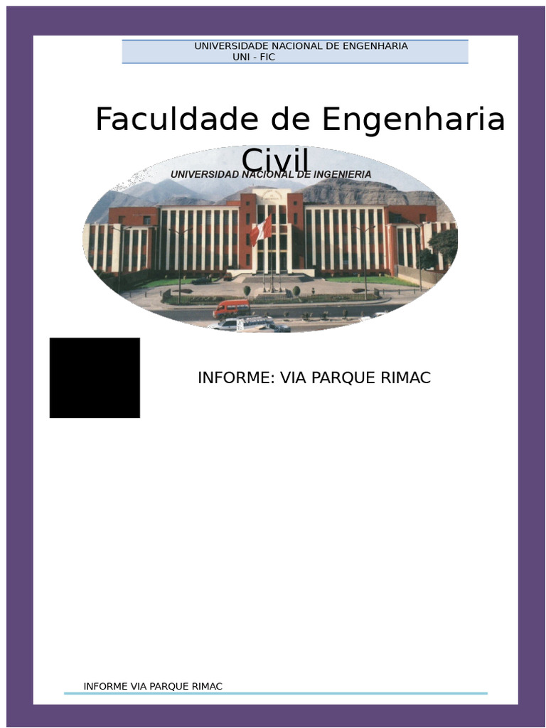 Informe sobre Vía Parque Rímac | PDF | Lima | Engenharia
