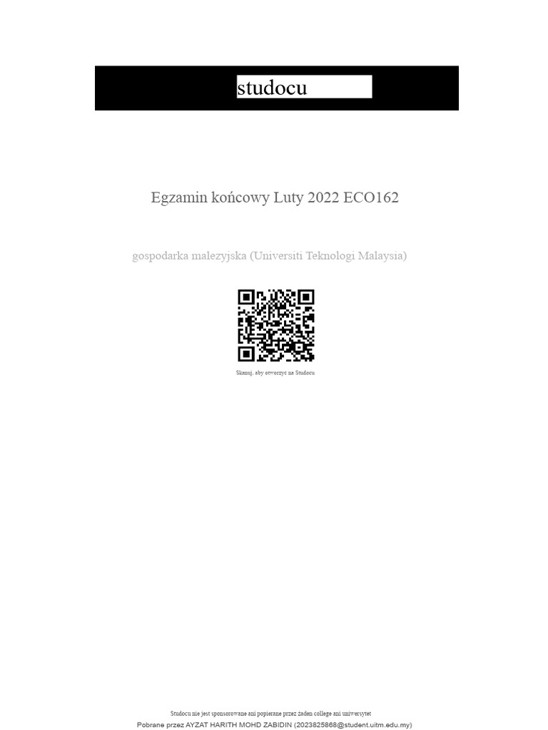 ECO162 (Luty 2022) | PDF