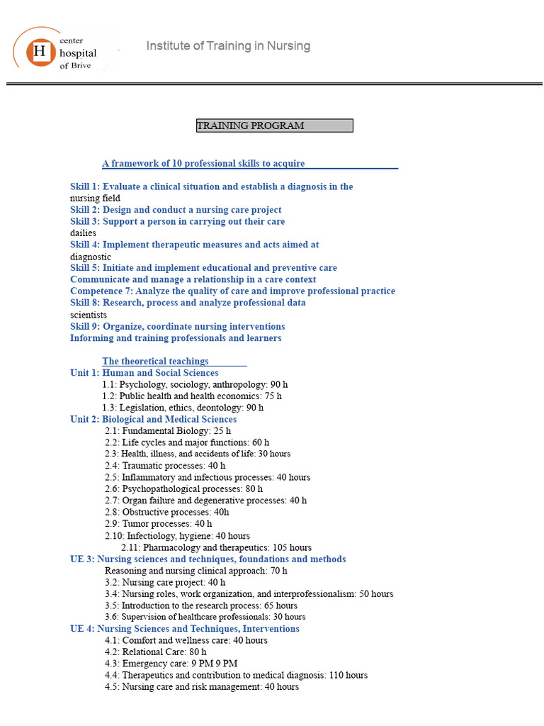 Nurse Training Program | PDF | Nursing | Mental Health Professional