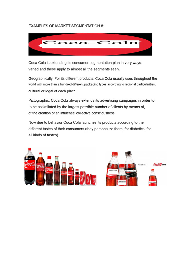 Activity 2 Examples of Market Segmentation | PDF | Market Segmentation ...