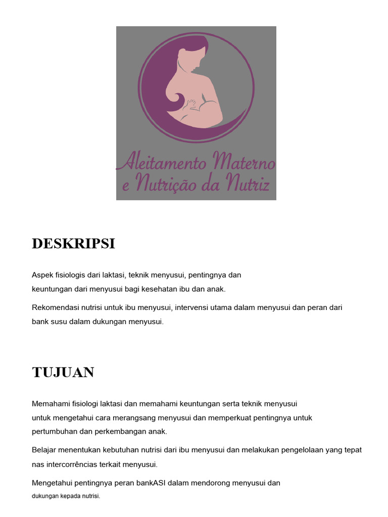 Kelas 03 - Menyusui Dan Nutrisi Ibu Menyusui | PDF